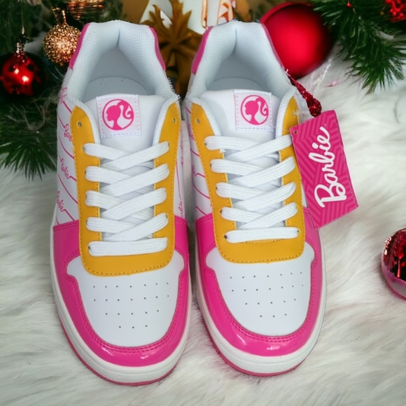 Barbie | Shoes | Barbie Sneakers Shoes Shiny Pink White Limited Edition ...
